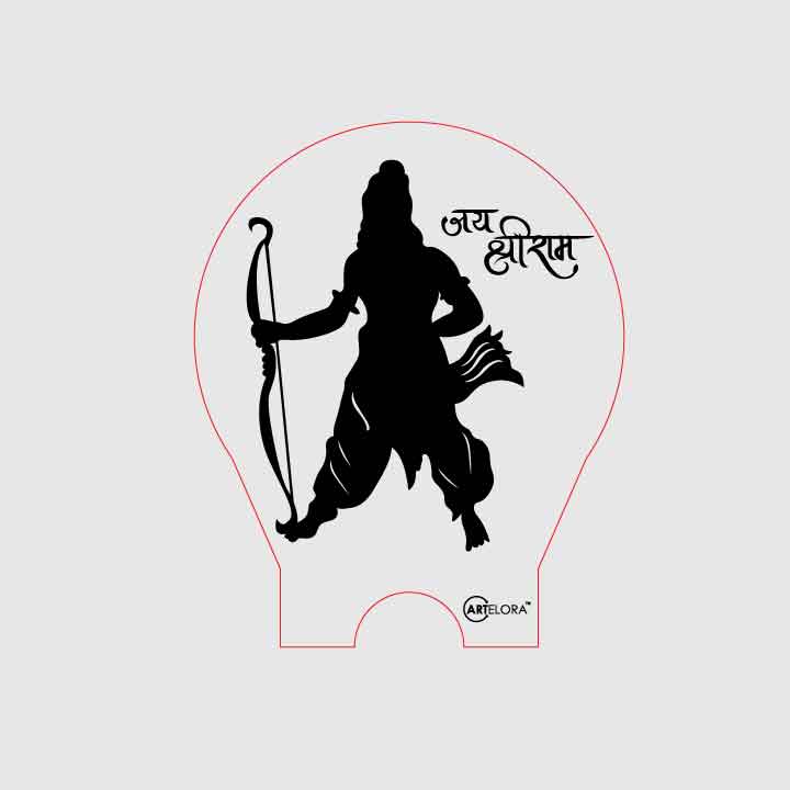 Laser Engraving Jay Shri Ram Artelora