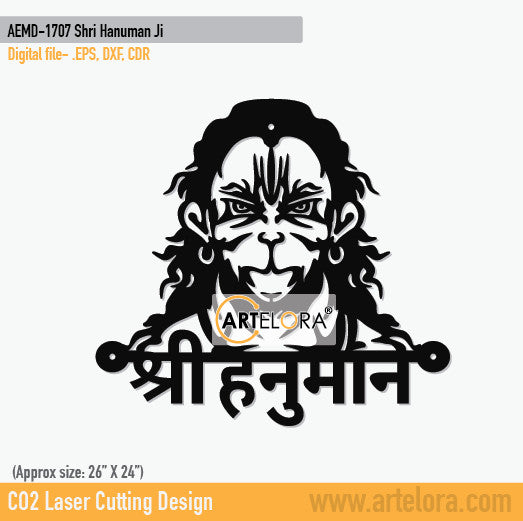 2D Modern Art Shri Hanuman Ji – ArtElora