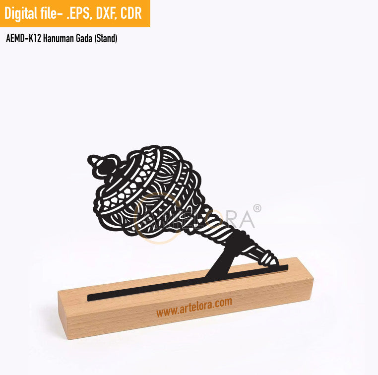 2D Modern Art Hanuman Gada (Stand) – ArtElora