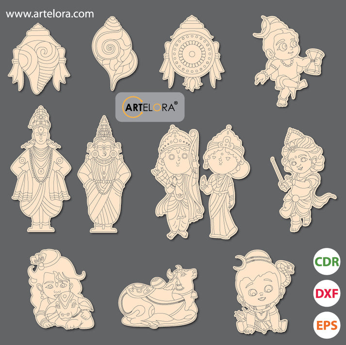 Pre Marked Base Design God Cartoon Drawing – ArtElora