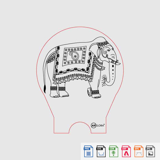 Laser Engraving Pichwai Airavat (elephant) – ArtElora