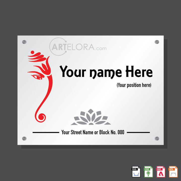 Creative Name Plate Design for Home & Office – ArtElora