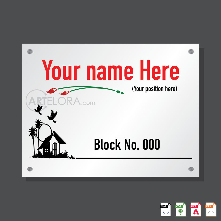 Creative Name Plate Design for Home & Office – ArtElora