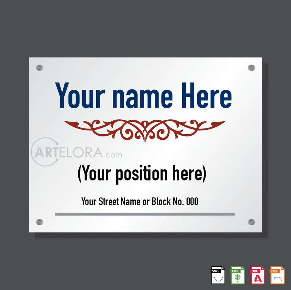 Creative Name Plate Design for Home & Office – ArtElora