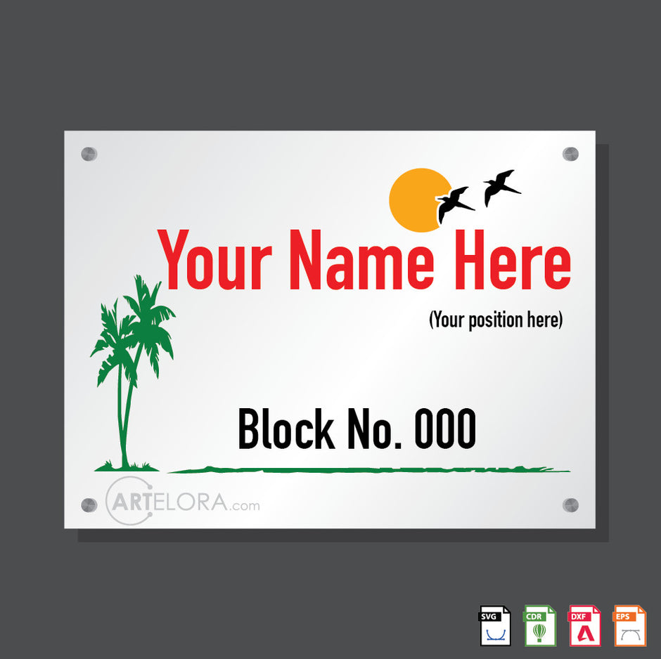 Creative Name Plate Design for Home & Office – ArtElora