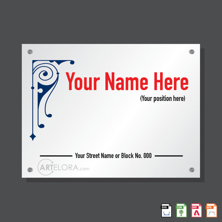 Creative Name Plate Design for Home & Office – ArtElora