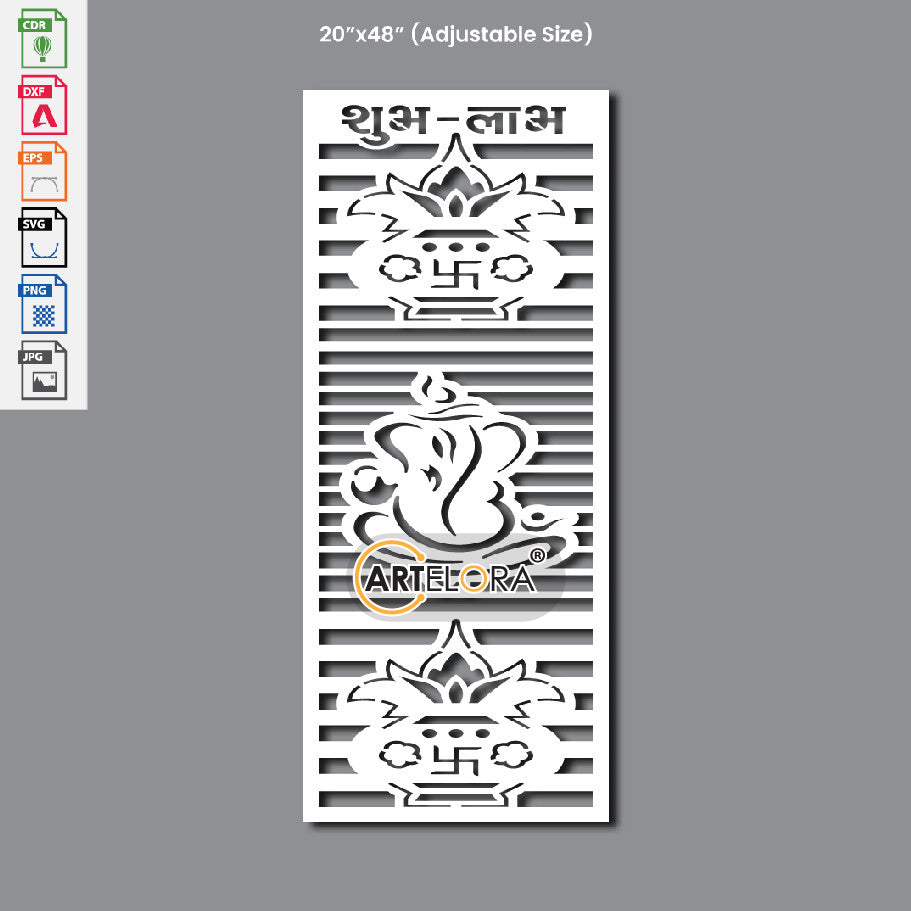 Grill Design Kalash Ganesh Laser cutting – ArtElora