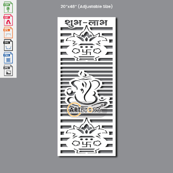 Grill Design Kalash Ganesh Laser cutting – ArtElora
