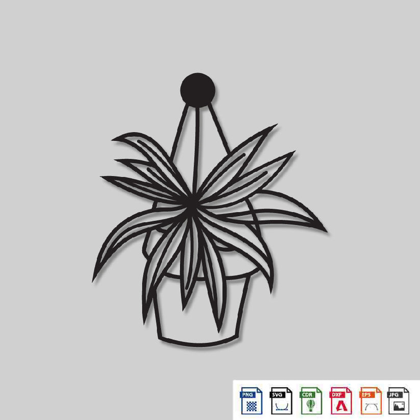 2D Modern Art hanging flower pots Laser cutting – ArtElora