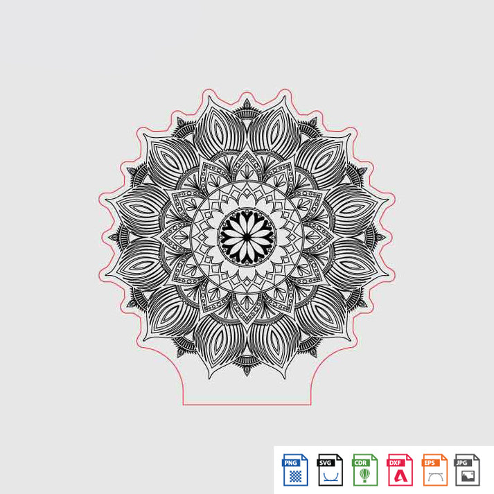 Laser Engraving 3D Mandala – ArtElora