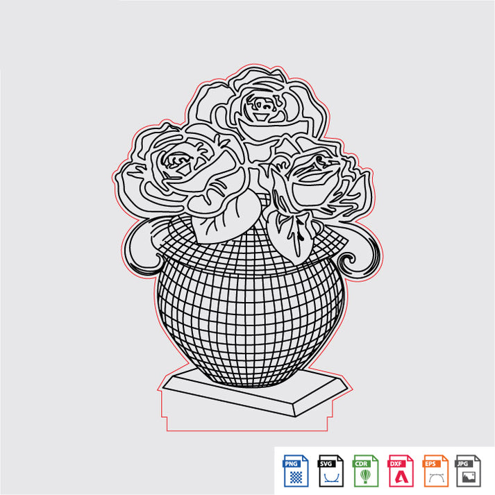 Laser Engraving 3D Flower Pot – ArtElora