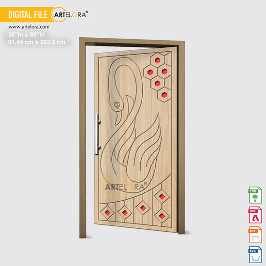 Carving CNC Design for Safety Door & Window, Hans (Swan) Door, Bird ...