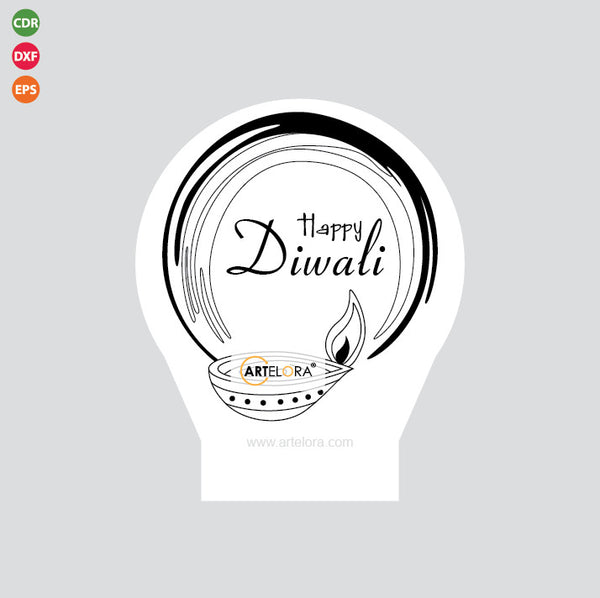 Laser Engraving Dipak (Diya) Diwali Design – ArtElora