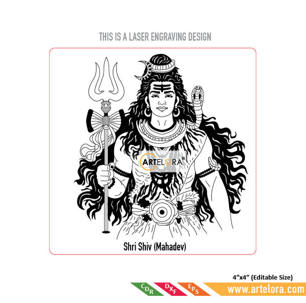 Laser Engraving Shri Shiv (Mahadev) – ArtElora