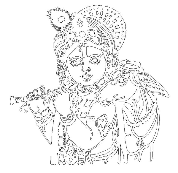2D Modern Art Shri Krishna – ArtElora