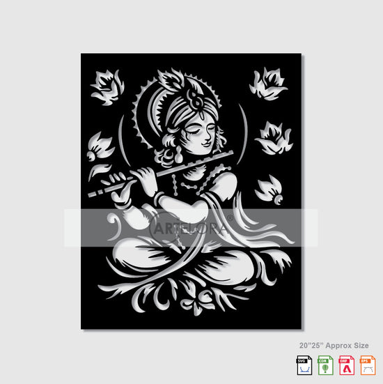2D Modern Art Shri Krishna – ArtElora