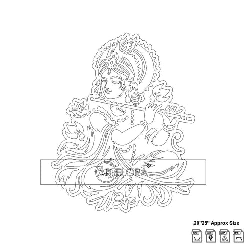 2D Modern Art Shri Krishna – ArtElora