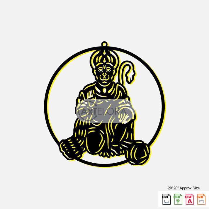 2D Modern Art Hanuman – ArtElora