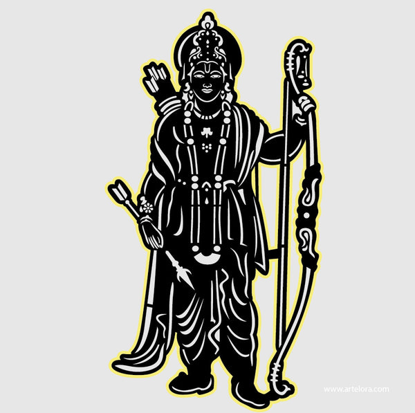2D Modern Art Jay Shri Ram (Shree Ram Bhagwan-God) – ArtElora