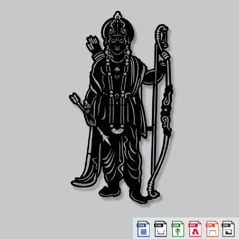 2D Modern Art Jay Shri Ram (Shree Ram Bhagwan-God) – ArtElora