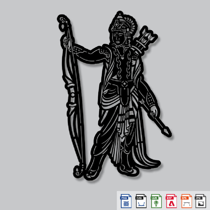2D Modern Art Jay Shri Ram (Shree Ram Bhagwan-God) – ArtElora