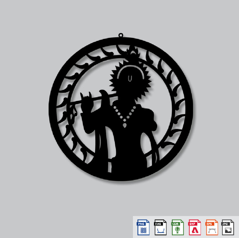 2D Modern Art Krishna wall art laser cutting – ArtElora