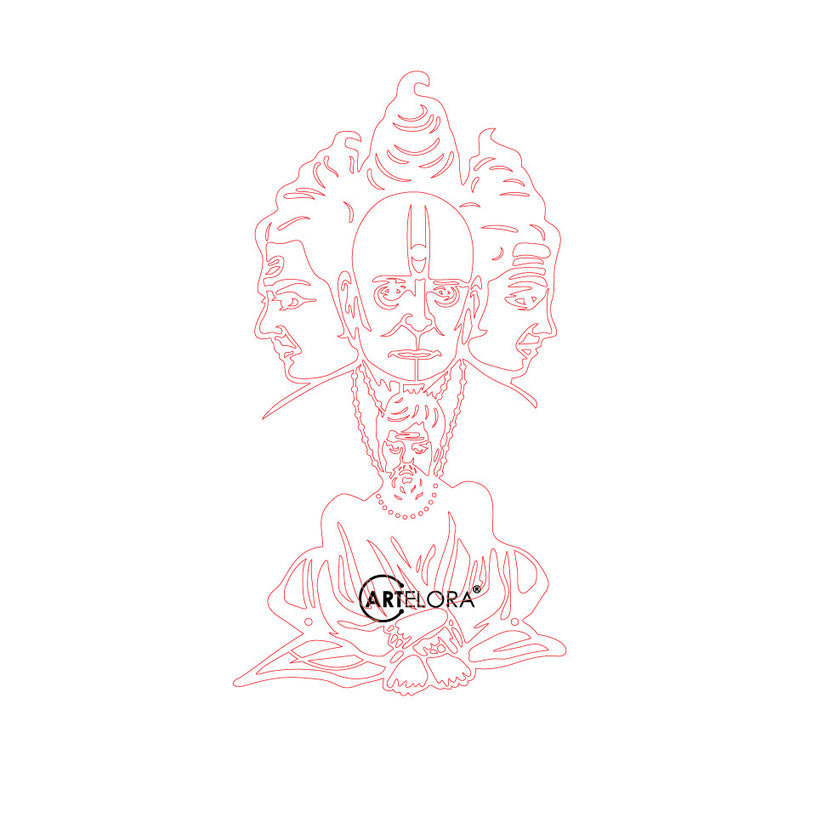 2D Modern Art Shiva Har Shankar Namami (Swami Samarth) Laser cutting ...