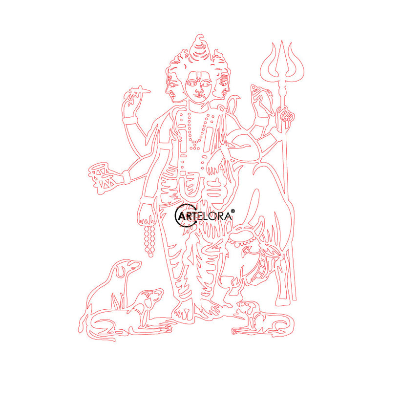 2D Modern Art Dattatreya Swamy (Swami Samarth) Laser cutting – ArtElora