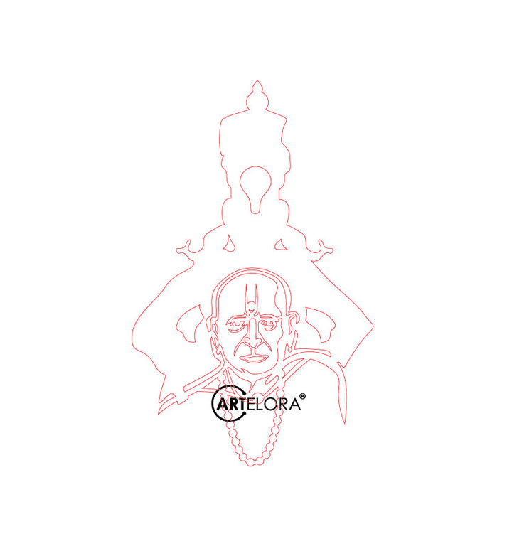 2D Modern Art Swami Samarth Laser cutting – ArtElora