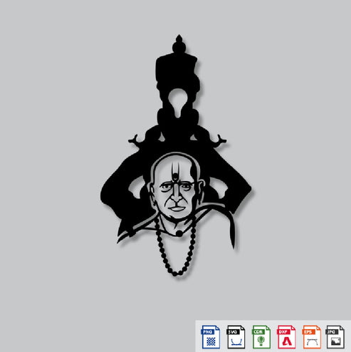 2D Modern Art Swami Samarth Laser cutting – ArtElora