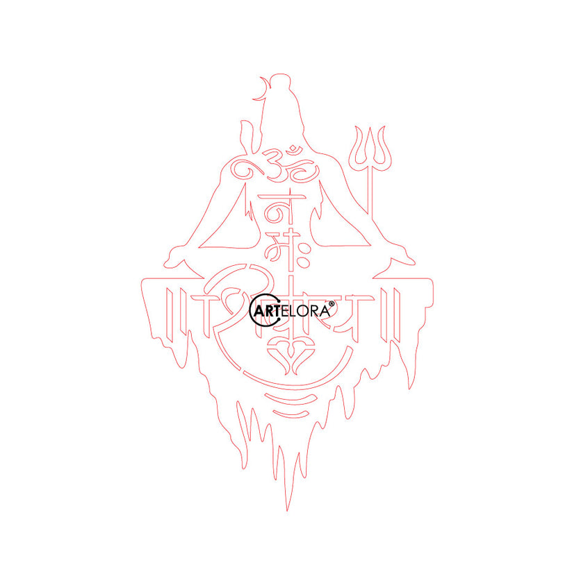 2D Modern Art Shiv (Mahadev) Laser Cutting – ArtElora