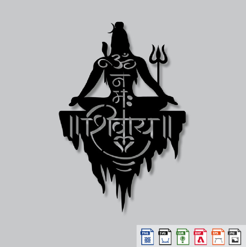 2D Modern Art Shiv (Mahadev) Laser Cutting – ArtElora