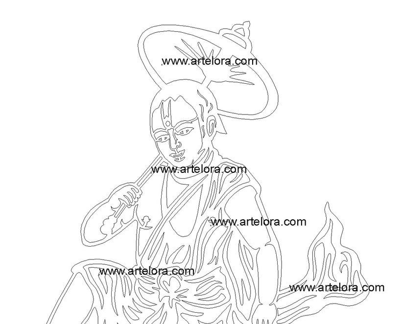 2D Modern Art Vaman Avatar (Vishnu Dashavatara) – ArtElora
