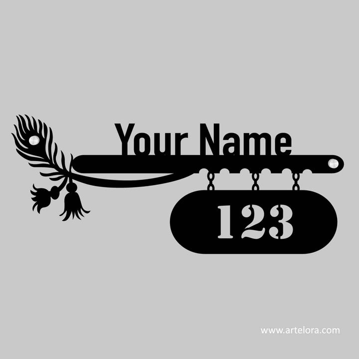 Name Plate laser cutting krishna – ArtElora